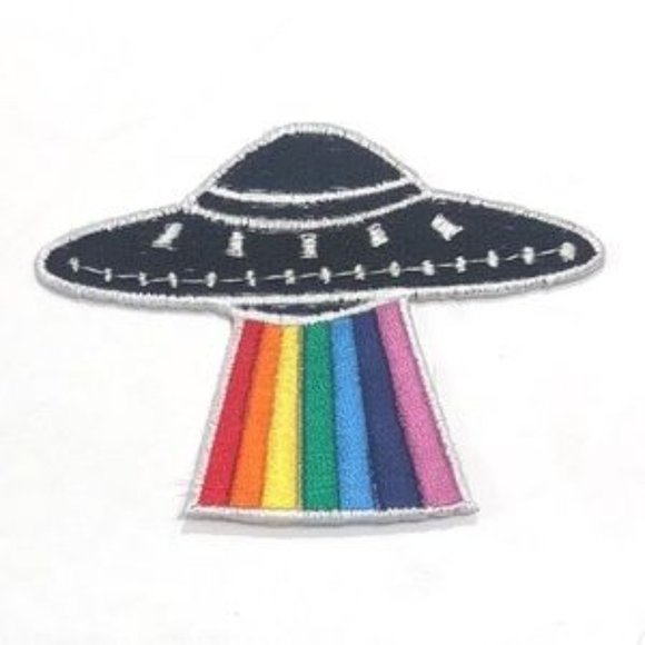 Accessories | Ufo Patch Iron On Alien Rainbow Diy Spaceship | Poshmark